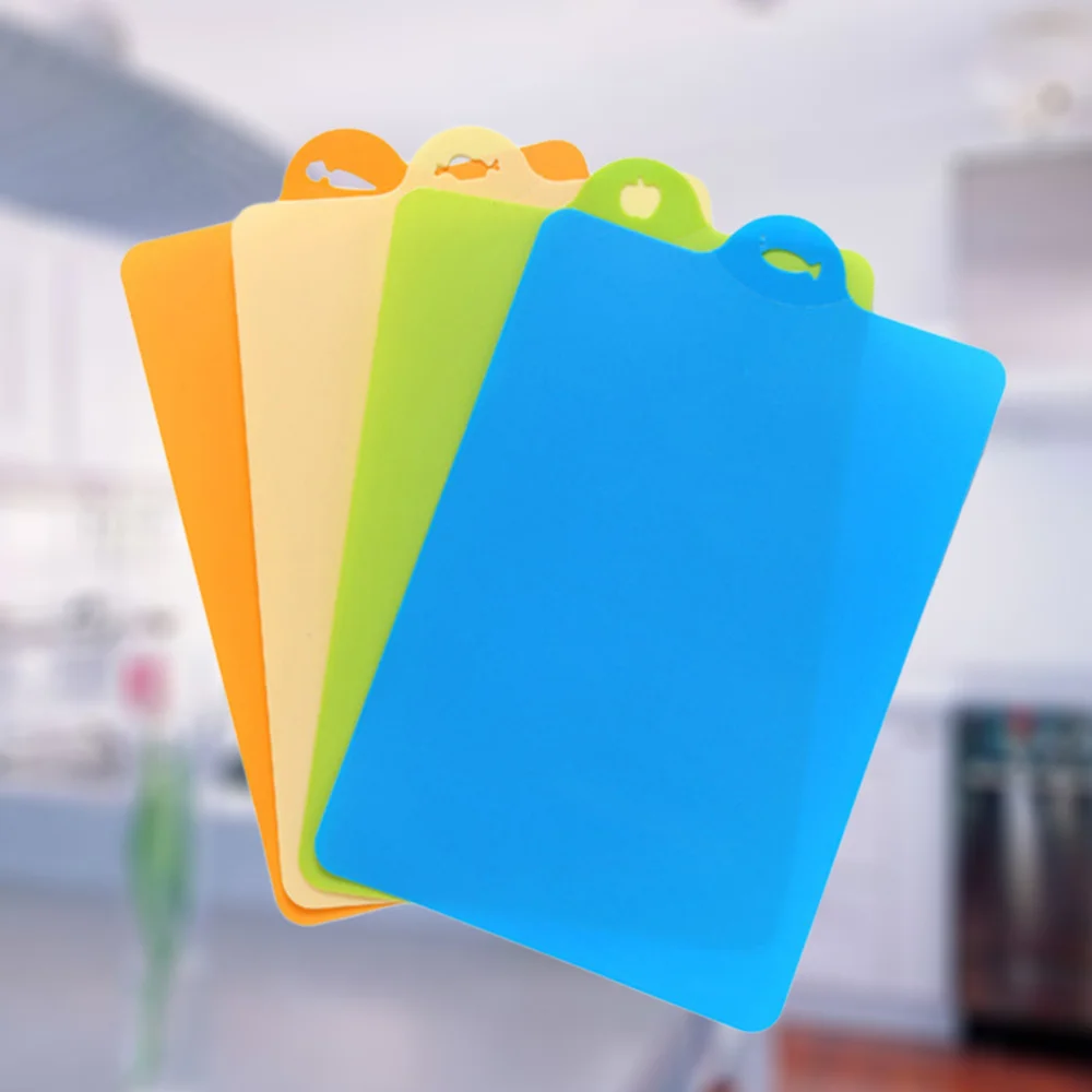 4Pcs/Set Chopping Block Mat Colorful Kitchen Baby Food Cutting Board ...