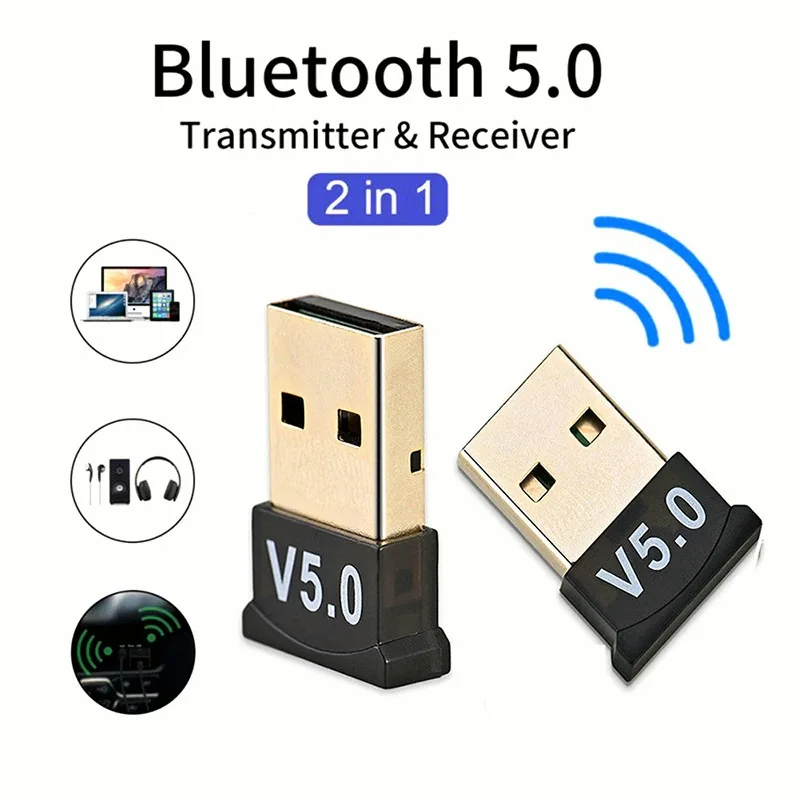 5.0 Bluetooth Adapter USB Bluetooth5 Transmitter for Pc Computer ...