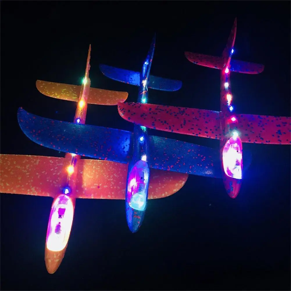 GloryStar Children LED Airplane Hand Launch Throwing Glider Aircraft ...