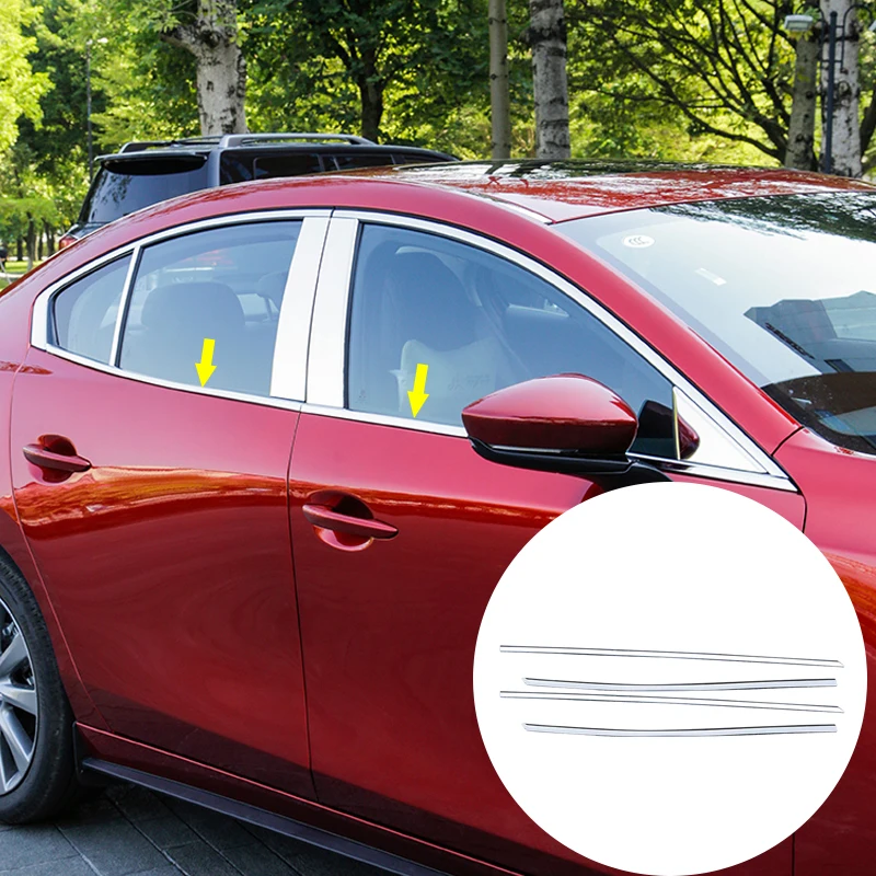 Chrome Stainless Steel Window Frame Trims For Mazda3 Mazda 3 Axela 2019 ...
