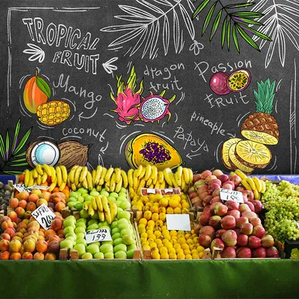 3D-creative-fruit-shop-fruit-and-vegetable-market-background-decoration ...