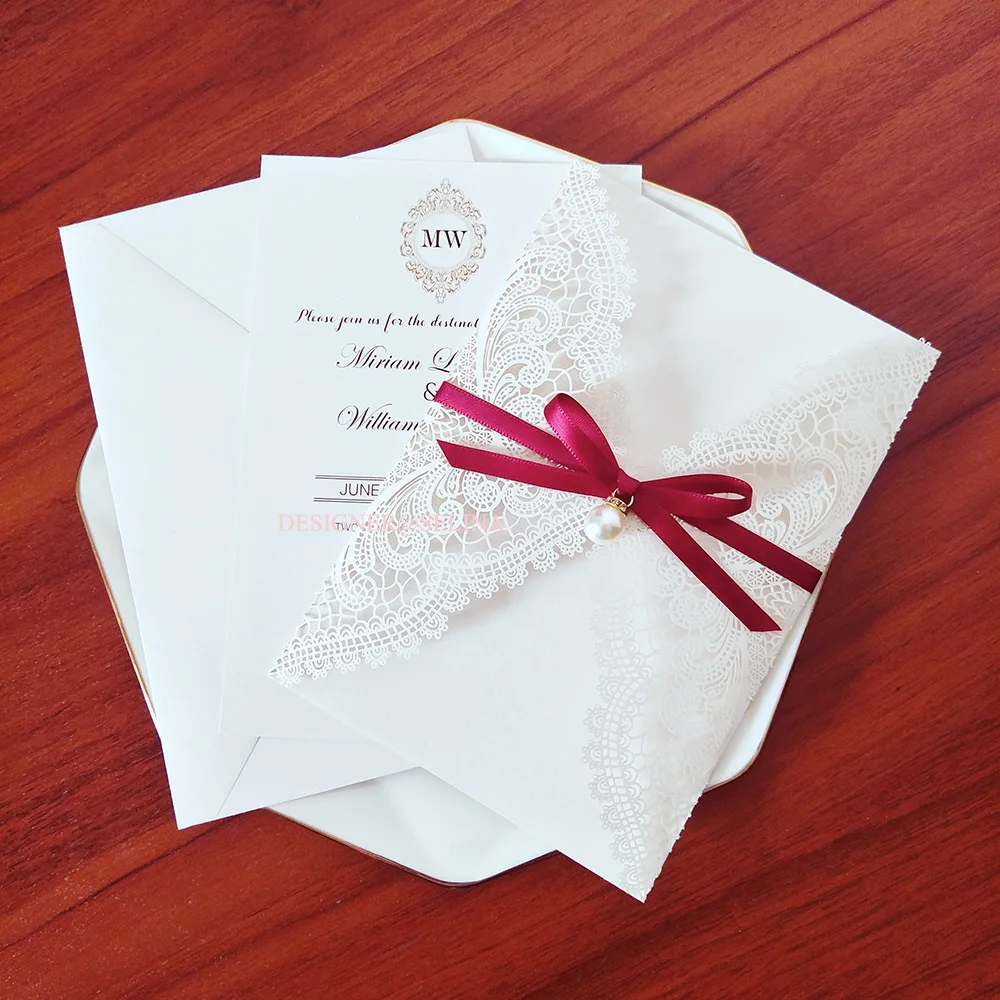Party Invitations With Ribbon