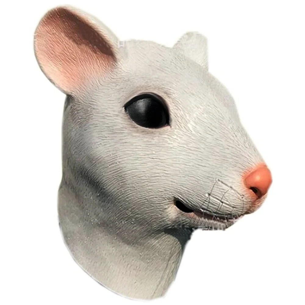 Realistic-Mouse-Animal-Head-Latex-Mask-Halloween-Costume-Rattus-Rat ...