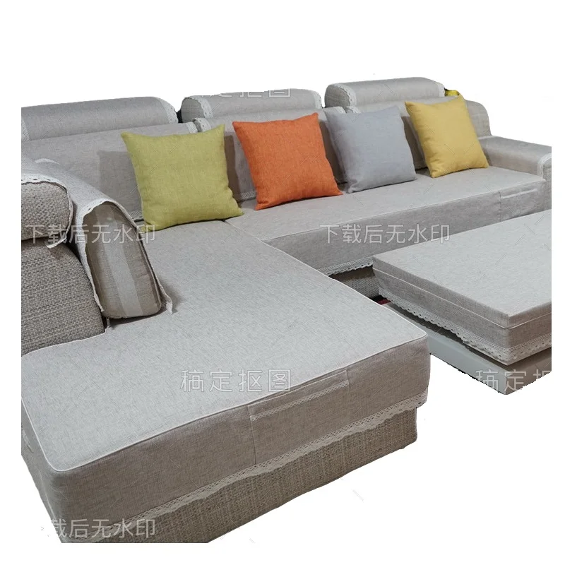 Spring And Autumn Sofa Cover Sofa Mat All Inclusive Cushion Cover Linen ...