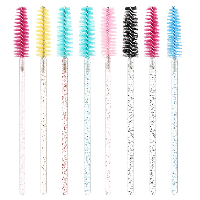 50 /100 Pcs Disposable Crystal Eyelash Brush Comb Eye Lashes Extension ...
