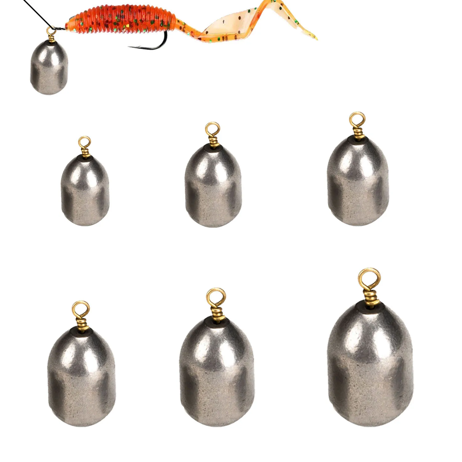 Drop-Shot-Fishing-Sinker-4g-7g-10g-14g-20g-28g-Casting-Fishing-Swivel ...