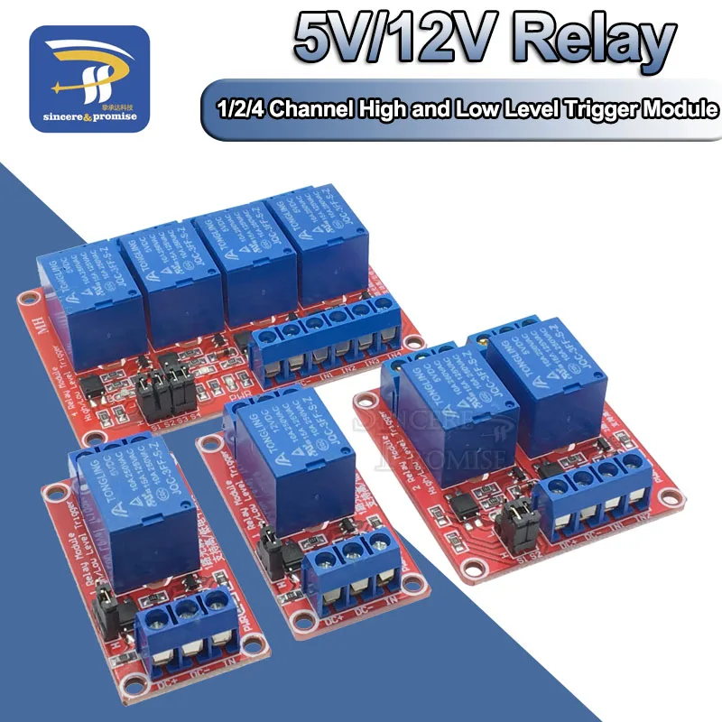 1/2/4 Channel 5V Relay Module Board Shield 4 Way With Optocoupler ...