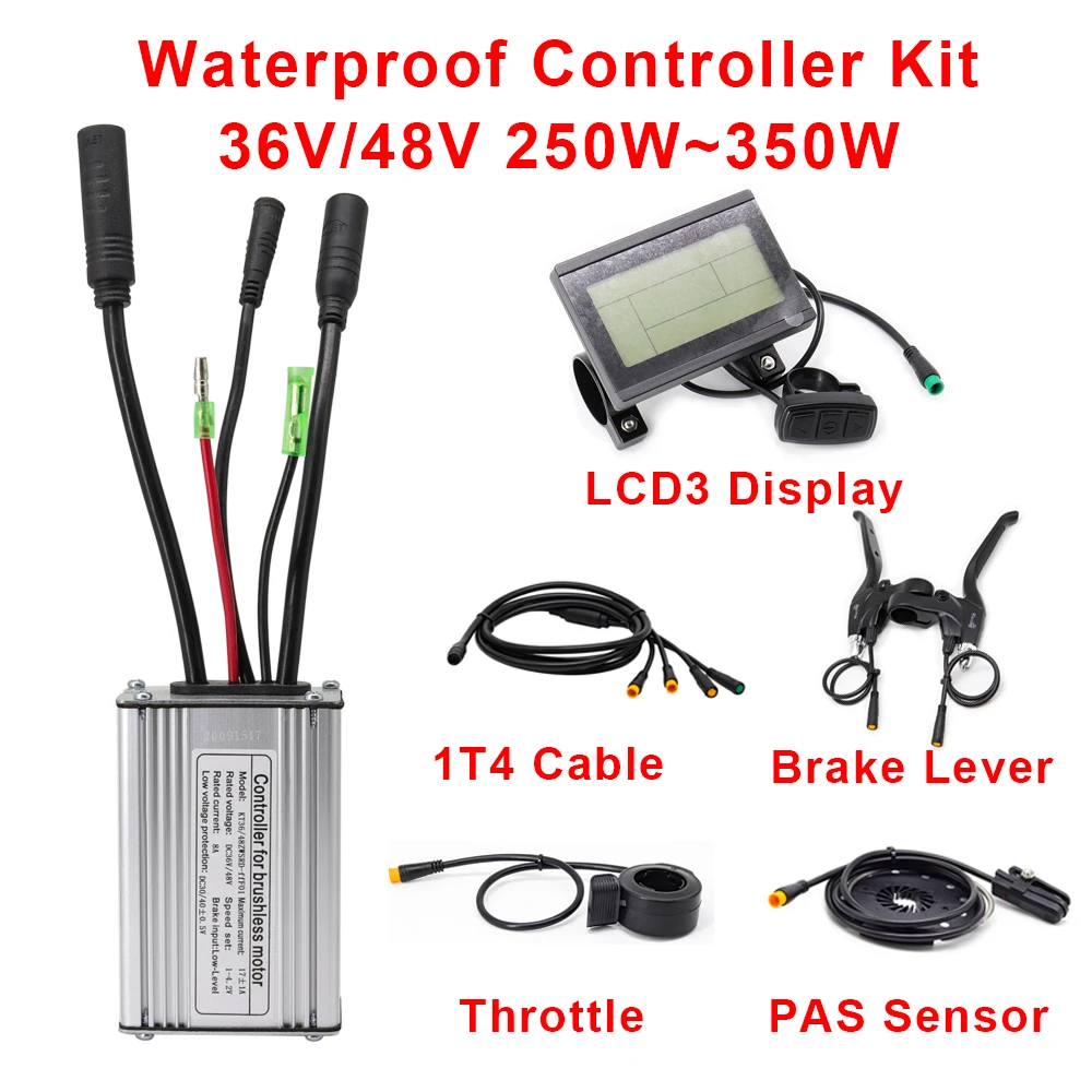 KT-17A-36V-48V-250W-350W-Electric-Bike-Controller-with-Throttle-Brake ...