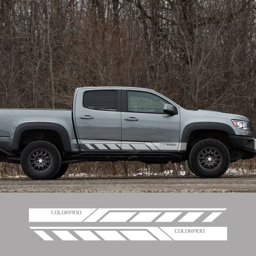Pickup-Door-Side-Skirt-Stripes-Stickers-For-Chevrolet-Colorado-Truck ...