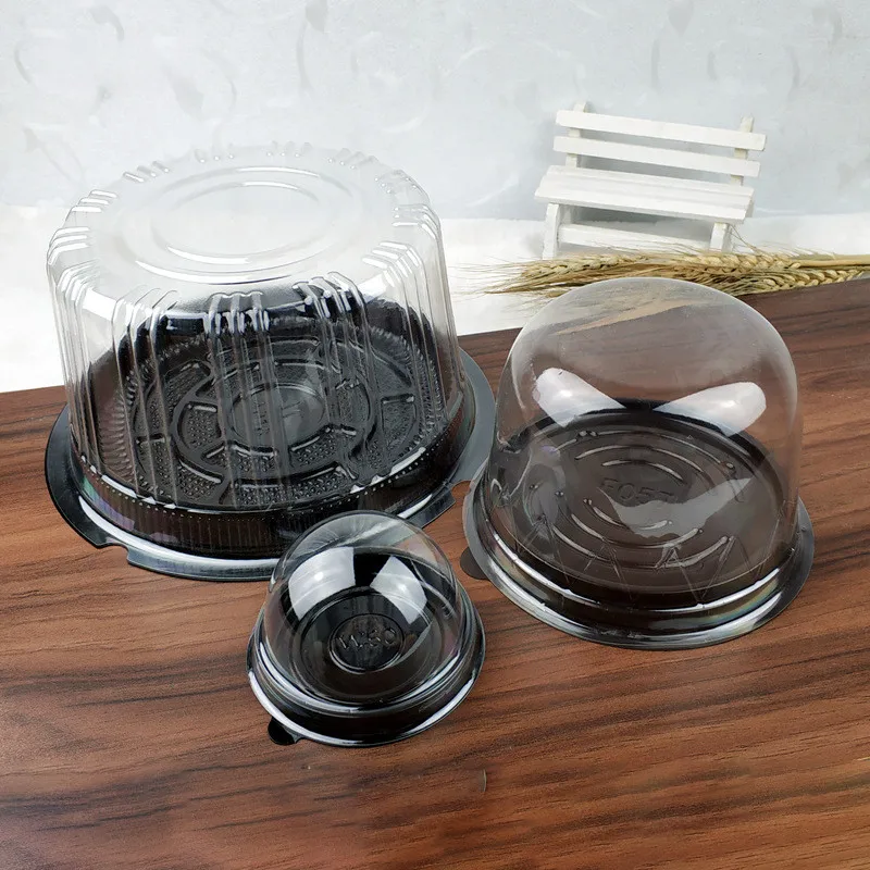 100Sets-Transparent-Plastic-Cake-Box-Small-2-3-5-inch-Disposable-Round ...