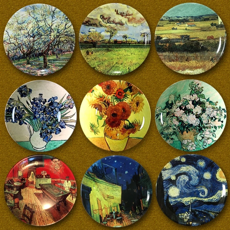 Van Gogh Wall Hanging Decorative Plates Home Decor Artistic Ceramic ...