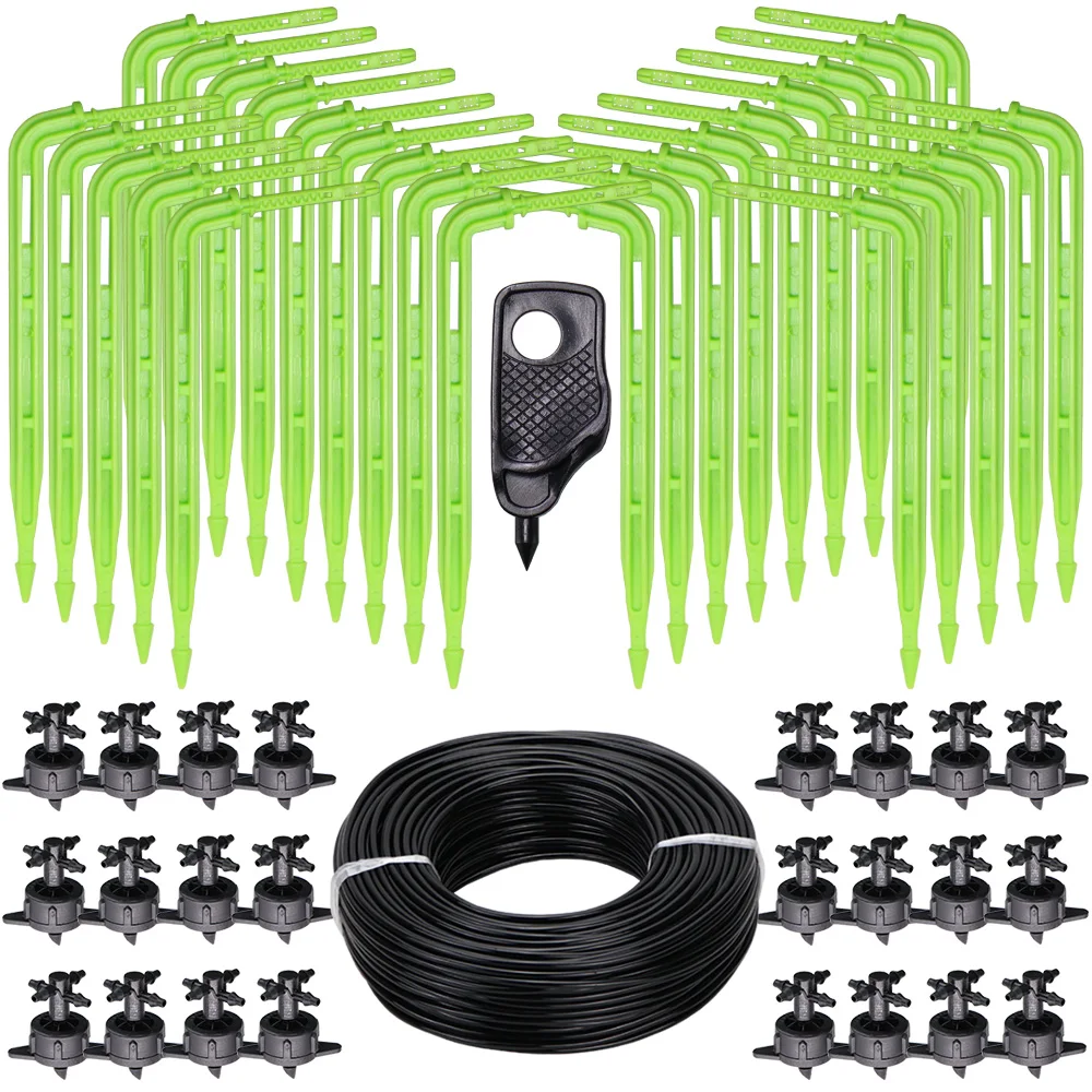 1Kit-100-10m-Greenhouse-2L-4L-8L-H-Drip-Irrigation-4-Way-3-5mm-Drip ...