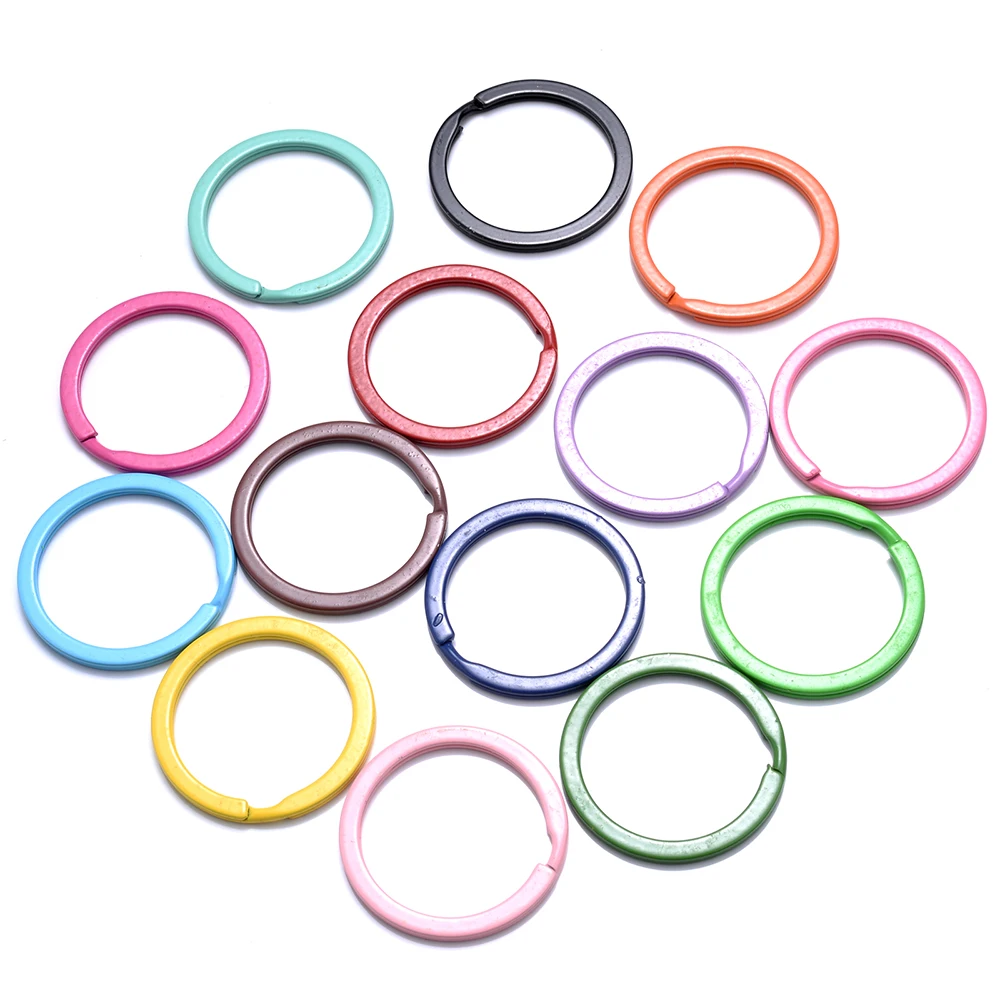 10pcs-lot-Plated-Alloy-Key-Rings-Multi-Colors-Round-Keychain-Loops-Ring ...