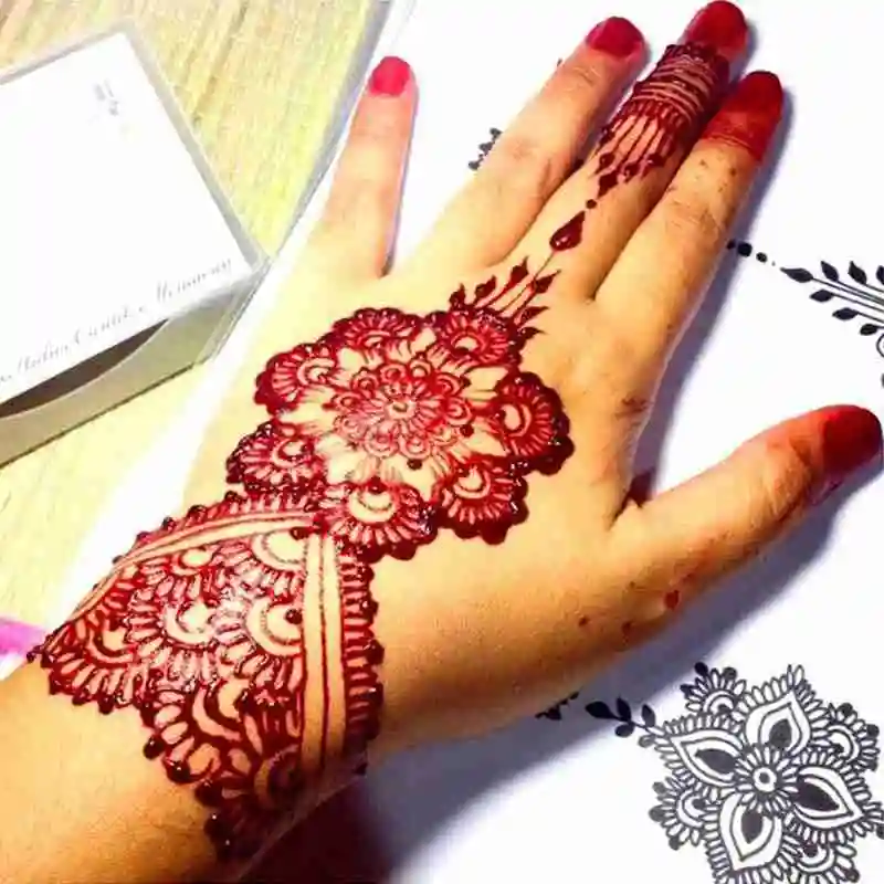 Temporary-Dark-Red-Henna-Cones-Indian-Henna-Tattoo-Paste-Henna-Cones ...