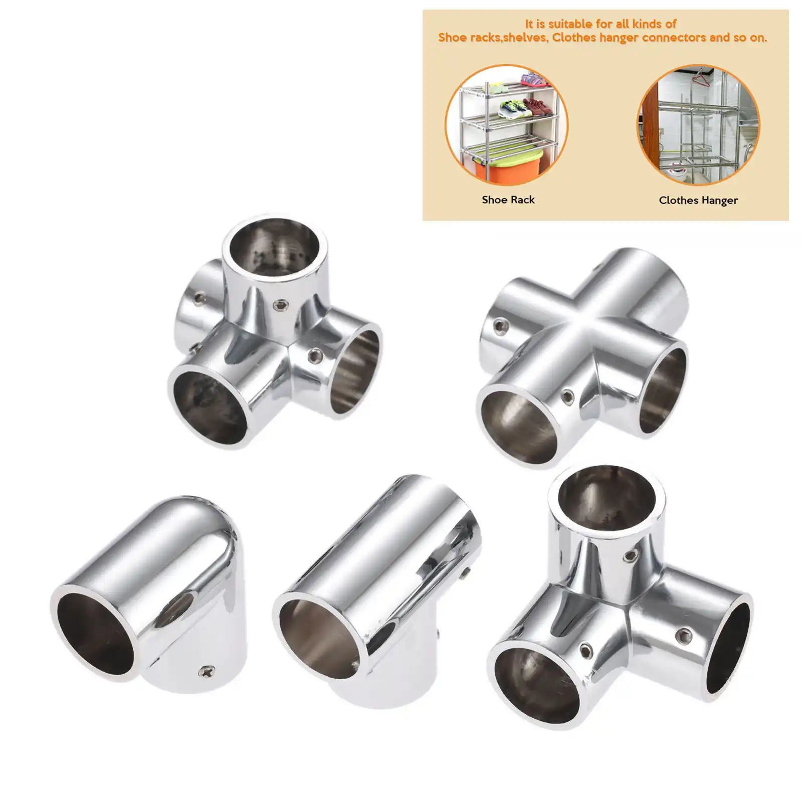 Zinc Alloy Pipe Joint L K T F Cross Type Furniture Clothes Shoes Shelf ...