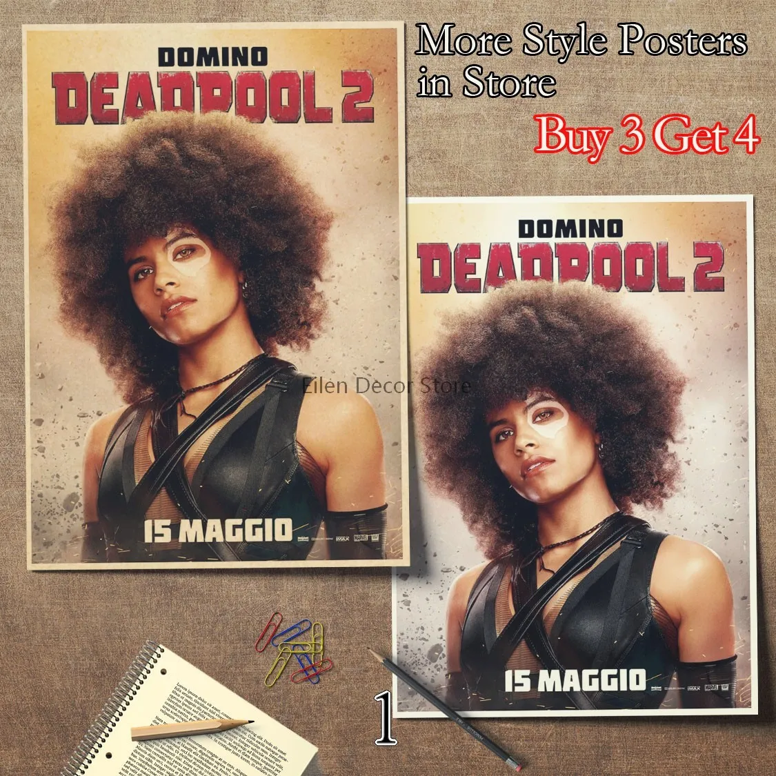Deadpool Game Domino Poster