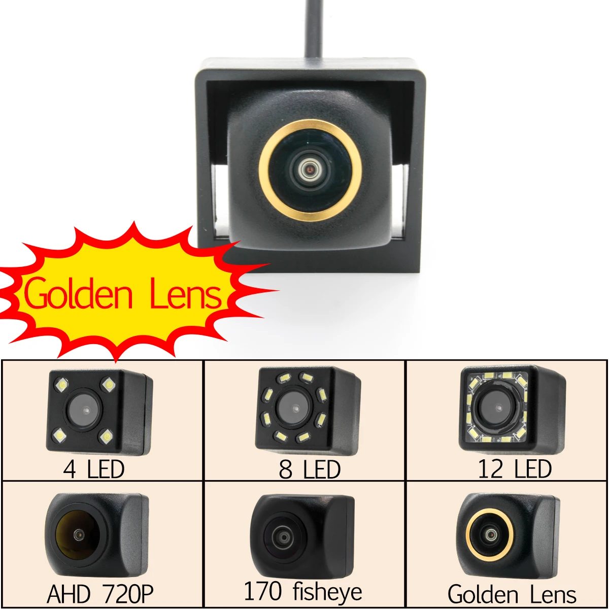 Golden Lens Fisheye Car Reverse Rear View Camera For Ssangyong Korando ...