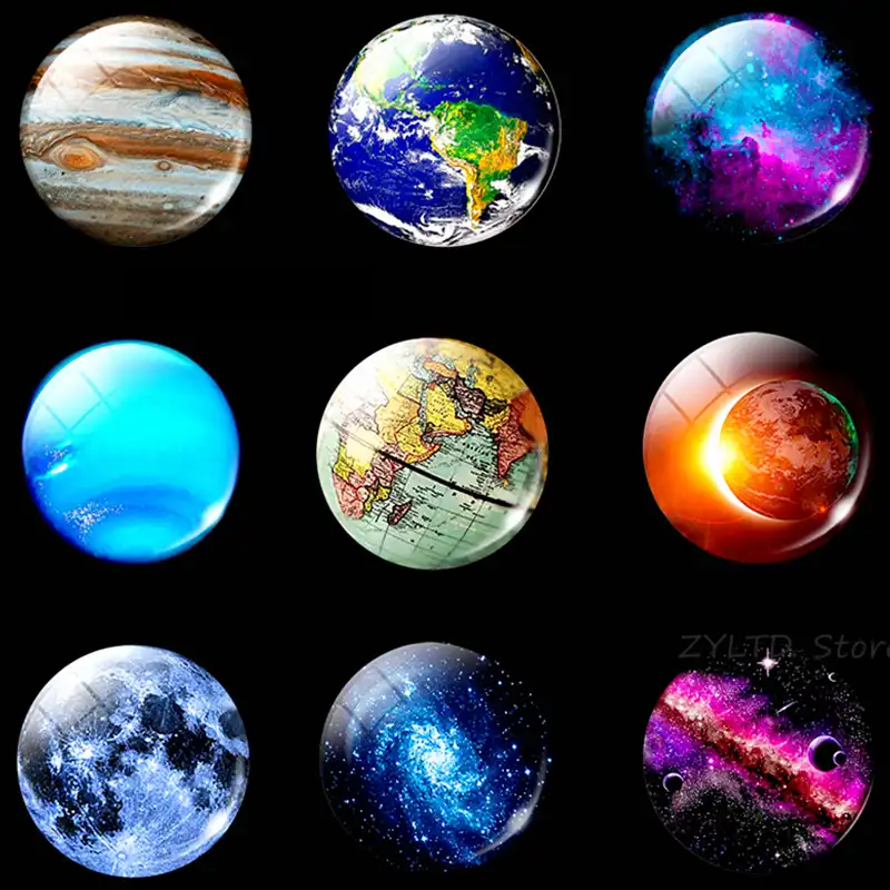 Eight Planets Fridge Magnet Full Moon Earth Solar System Planet ...