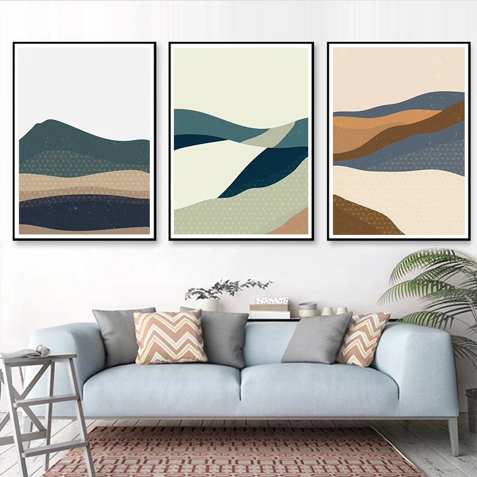 Geometric Mountain Art