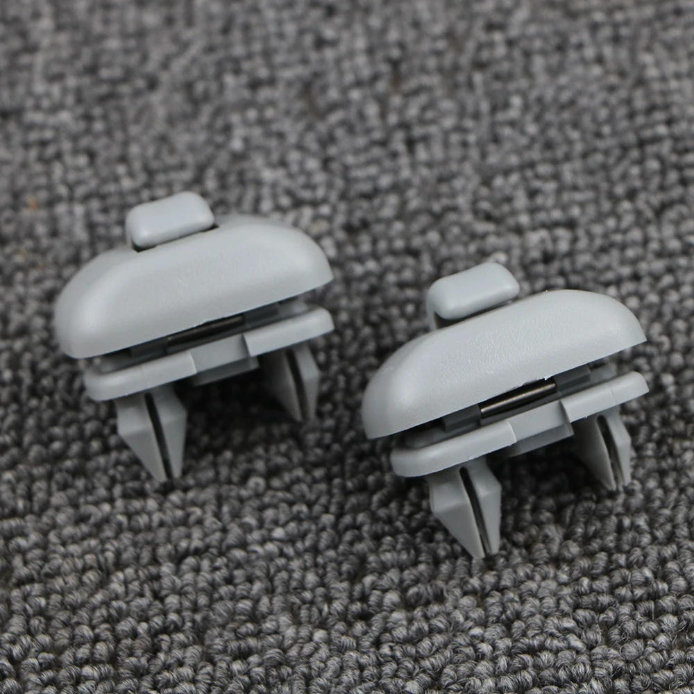 Pair Gray Sun Visor Clip Interior Sun Visor Hook Clip Bracket For Audi ...