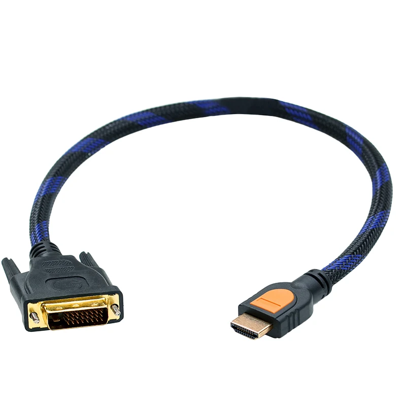 45CM 19PIN A Type HD compatible Male to DVI Male Short Cable for LCD ...