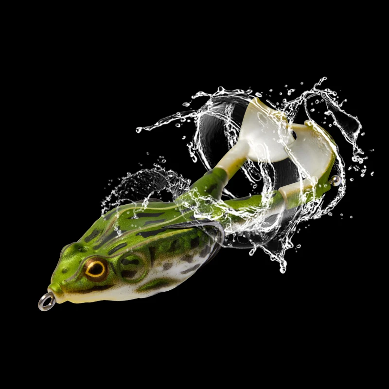 Frog Type Fishing Lure Frog Propeller Foot Flippers Artificial Bait 9Cm ...