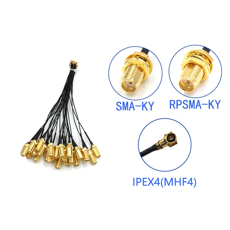 5Pcs SMA Connector Cable Female to IPEX4 IPX4 MHF4 to SMA Female RF0.81 ...