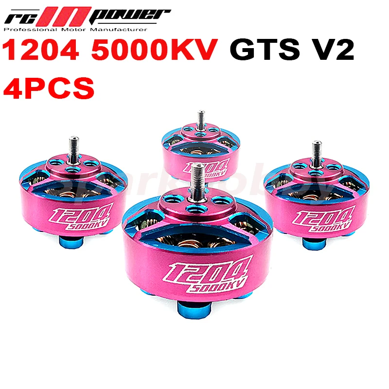 4PCS NEW RCinpower GTS 1204 5000KV V2 mini Brushless Motor 1.5mm 3-4S ...