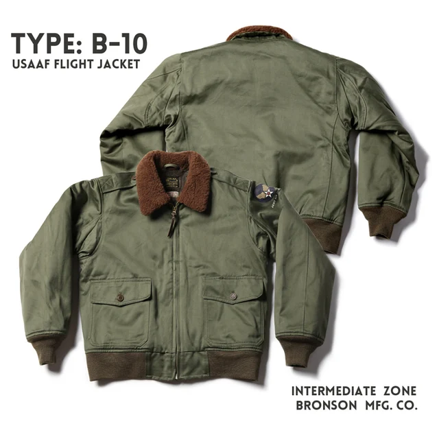 WWII 1943 USAAF Type B-10 Flight Bomber Jacket Olive L