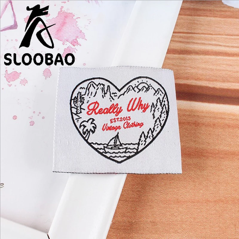 Customized 100pcs Woven Label Main Labels Washable Embroidered For ...