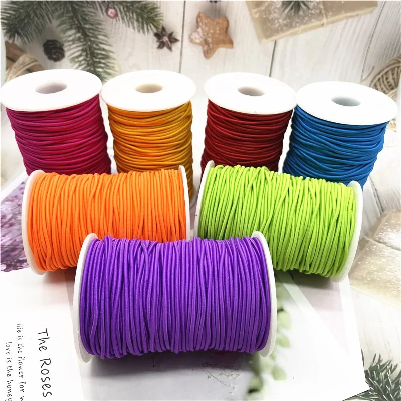 50m-lot-2mm-Colorful-High-Quality-Round-Elastic-Band-Round-Elastic-Rope ...