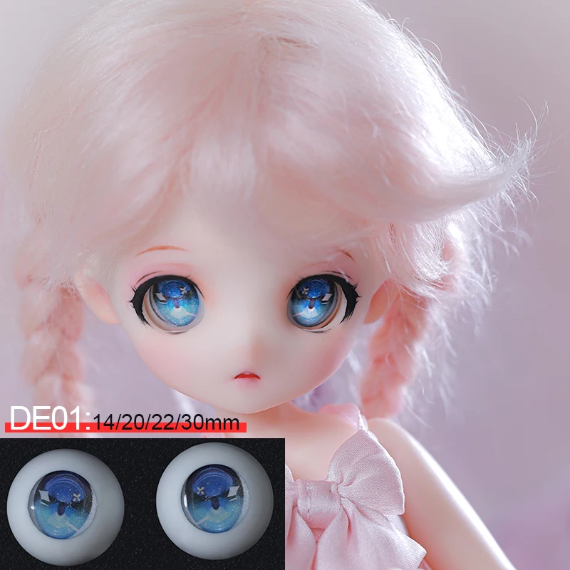 BJD 만화 수지 안구, 무료 배송, DE01 DE02, 14mm, 20mm, 22mm, 30mm, 애니메이션 피규어 눈 ...