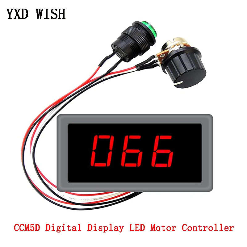 Dc 6v 12v 24v 5a Adjustable Pwm Dc Motor Speed Controller Ccm5d Digital ...