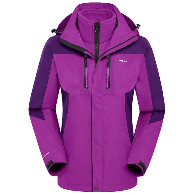 TACVASEN 3-IN-1 Snow Ski Jacket Women's Winter Coats Water Resistant ...