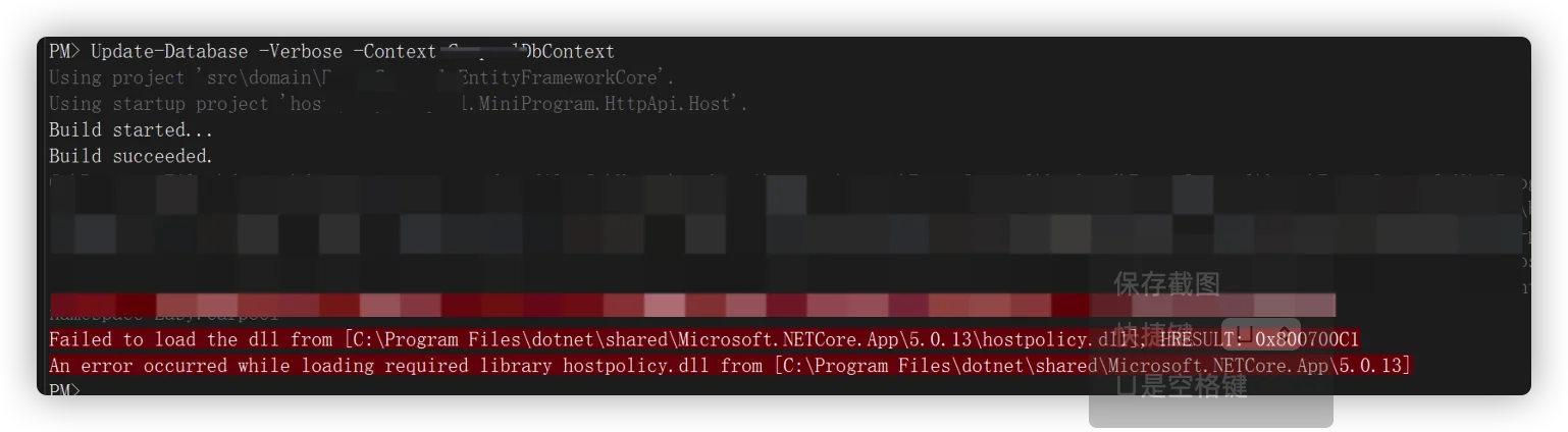 Failed to load the dll from [C:\Program Files\dotnet\shared\Microsoft.NETCore.App\5.0.13 ...