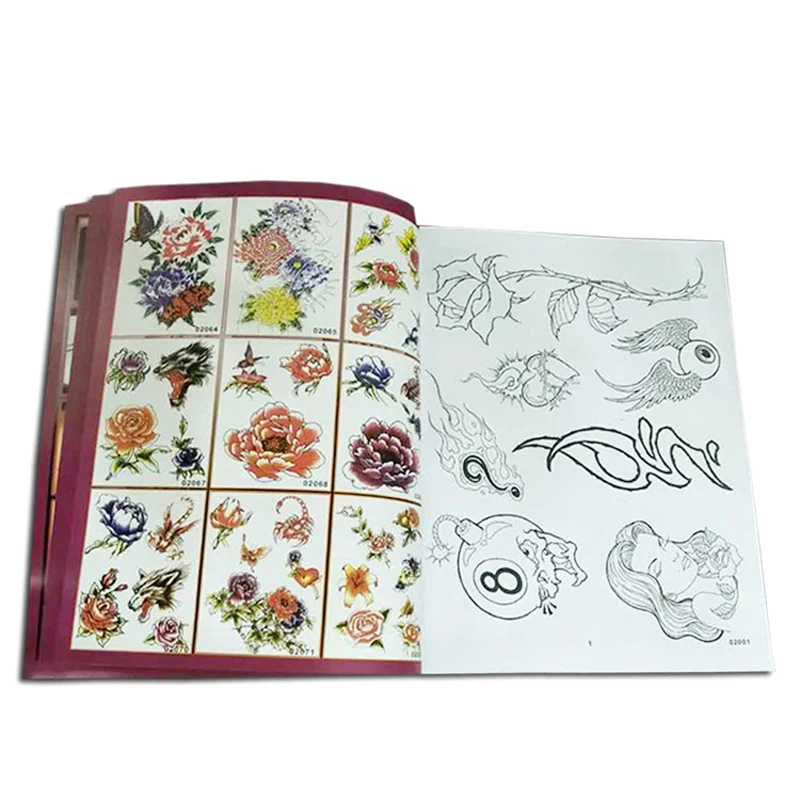tattoo book Pop Art Pattern Girl Tatoo Book Manuscript Tattoos Fashion ...