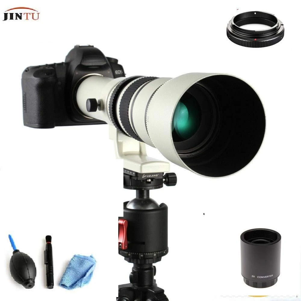JINTU 500mm/1000mm f8.0 Telephoto Mirror Lens for Canon EF EOS DSLR ...