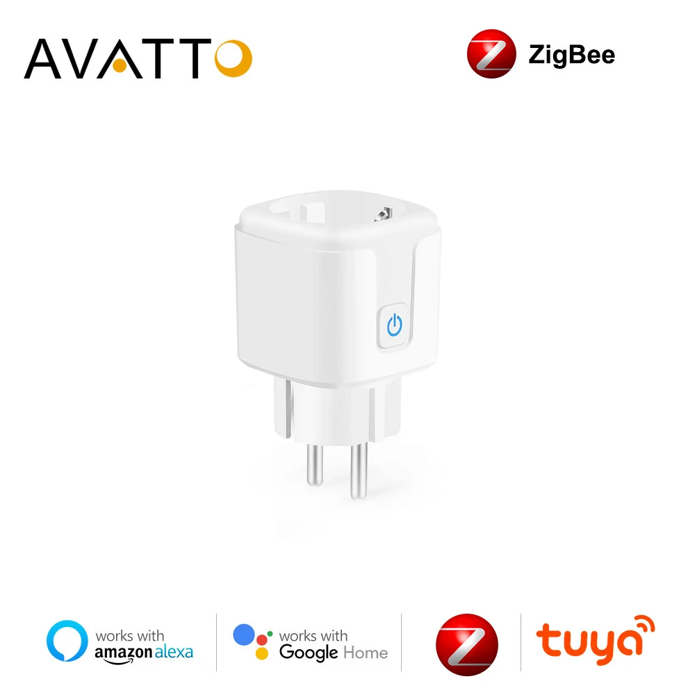 AVATTO 16A EU Smart Zigbee Power Plug with Power Monitor,Tuya Smart ...