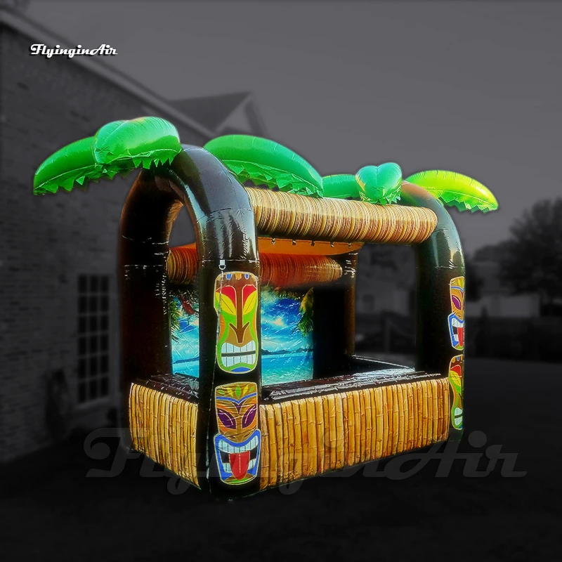 Advertising Booth Portable Inflatable Tiki Bar Tent 3m Custom Printing ...