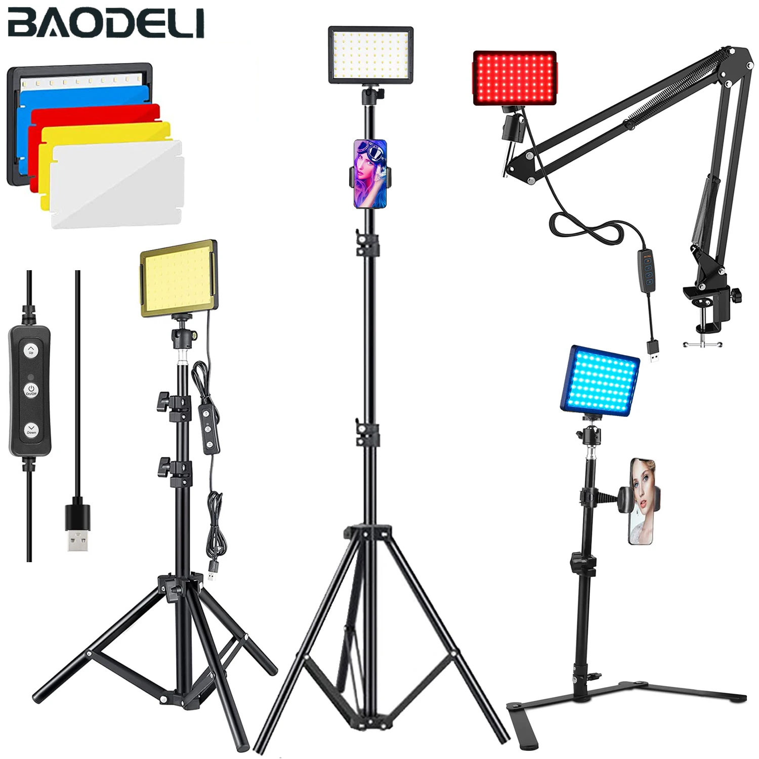 LED-Video-Light-Panel-Ilumina-o-Fotografia-Photo-Studio-Lamp-Kit-para ...
