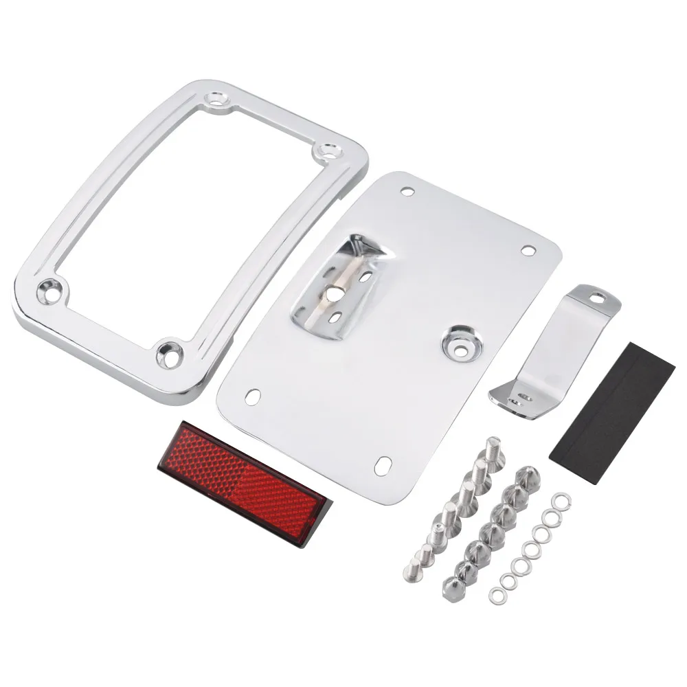 New-Motorcycle-License-Plate-Bracket-Mount-Frame-Kit-Rear-Registration ...