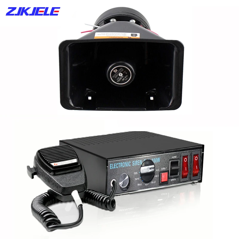 200W-9-Sound-Tones-Car-Warning-Security-Alarm-Bugle-Fire-Police ...