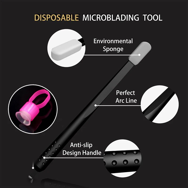 10pcs U Blade Eccentric Sterilized Disposable Microblading Tool With ...