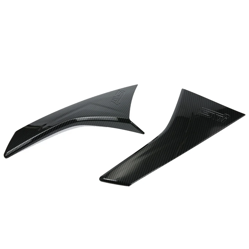 Carbon Fiber Style Rear Window Side Spoiler Wing Strip Protection Trim ...