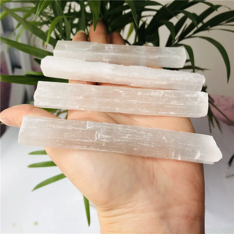 4pcs-Natural-white-selenite-gypsum-rod-with-irregular-reiki-mineral ...