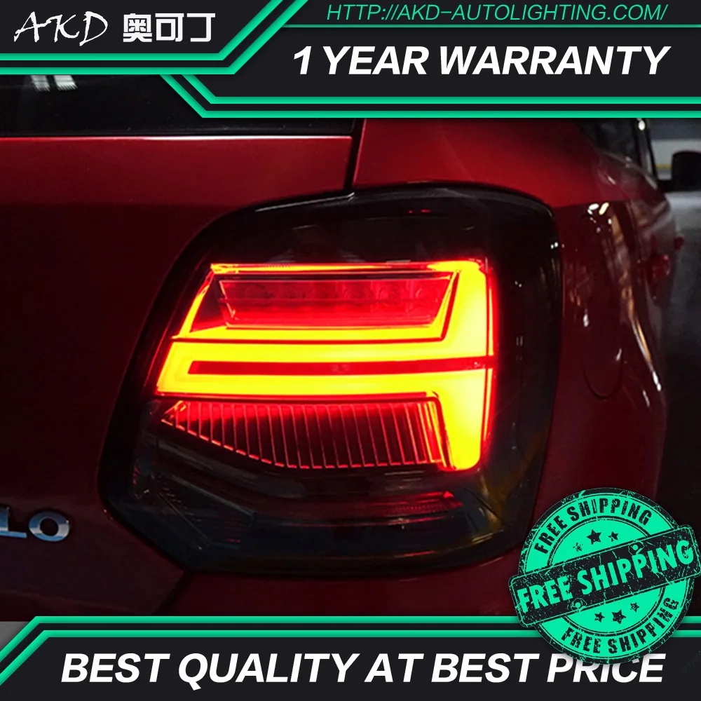 AKD tuning cars Tail lights For Volkswagen Polo 2011 2018 Taillights ...