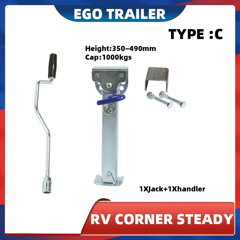 EGO TRAILER Stabilser Leg Drop Down Caravan parking leg Motorhome Camping RV Trailer prop stand ...