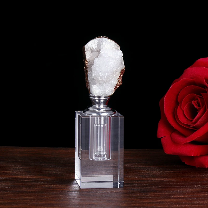 Natural Agate Stone Crystal Perfume Bottle | Agate Essential Oil ...