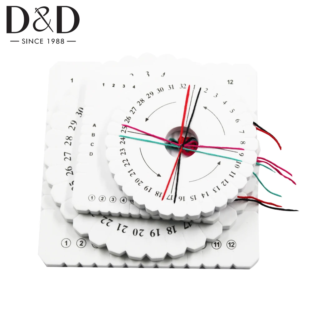 Round-Square-Bracelet-Knitting-Kumihimo-Disc-Disk-Tray-Braided-Rope ...