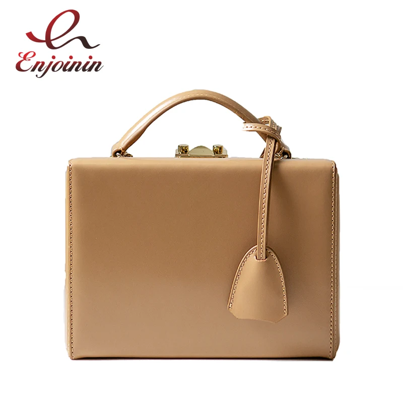 Vintaga Genuine Leather Women Handbag Shoulder Bag Fashion Box Style ...